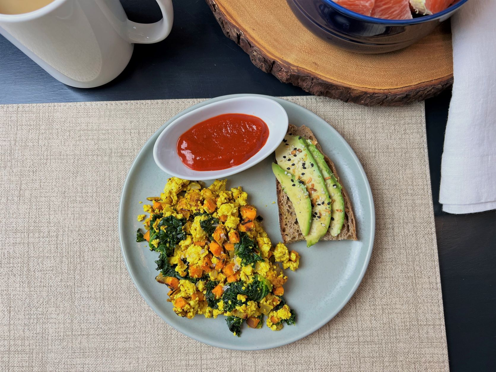 Breakfast Tofu Scramble with Sweet Potatoes | Plantifull